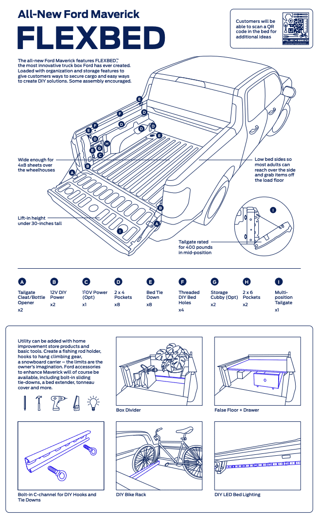 Exciting 2022 Ford Maverick Bed Size Photosnull